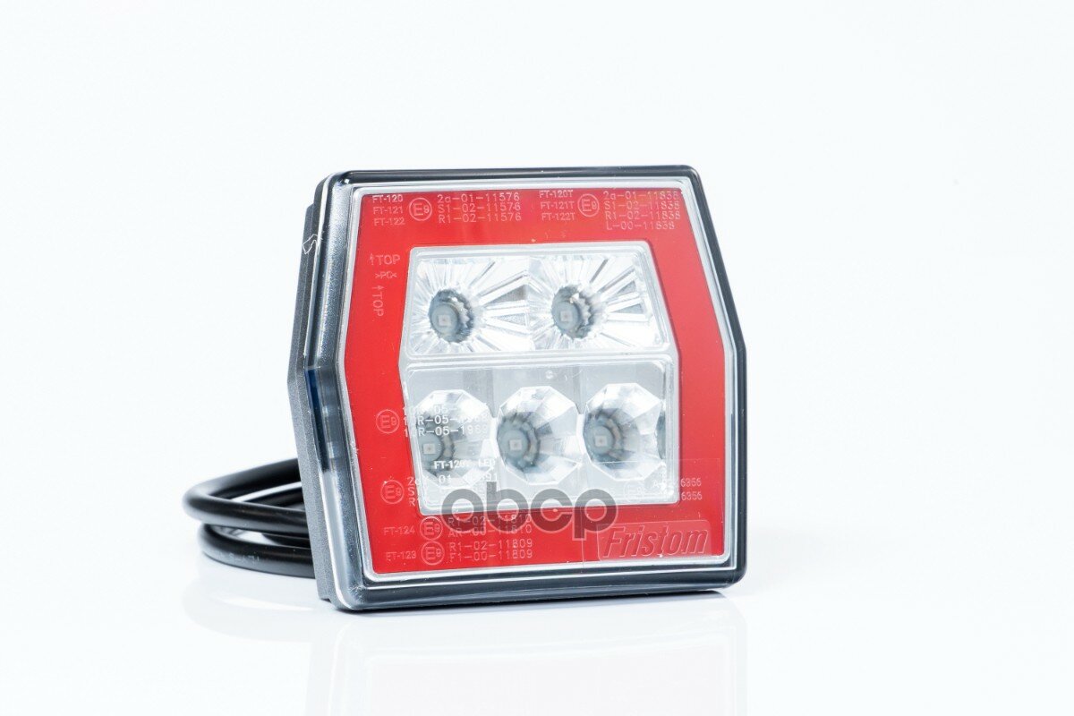 Фонарь задний универсальный светодиодный LED 12-36 В, 3-функциональный, cтекло прозрачное c проводом длиной 1,0м. Аналог фона.