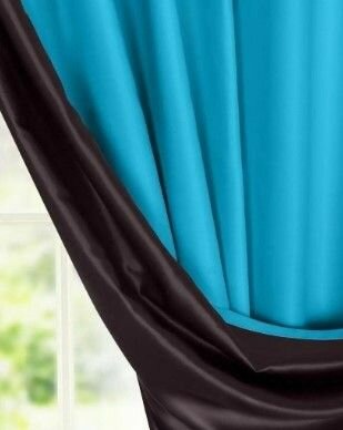 Шторы блэкаут, двусторонние, 4м х 2.75 м, светонепроницаемые, голубые