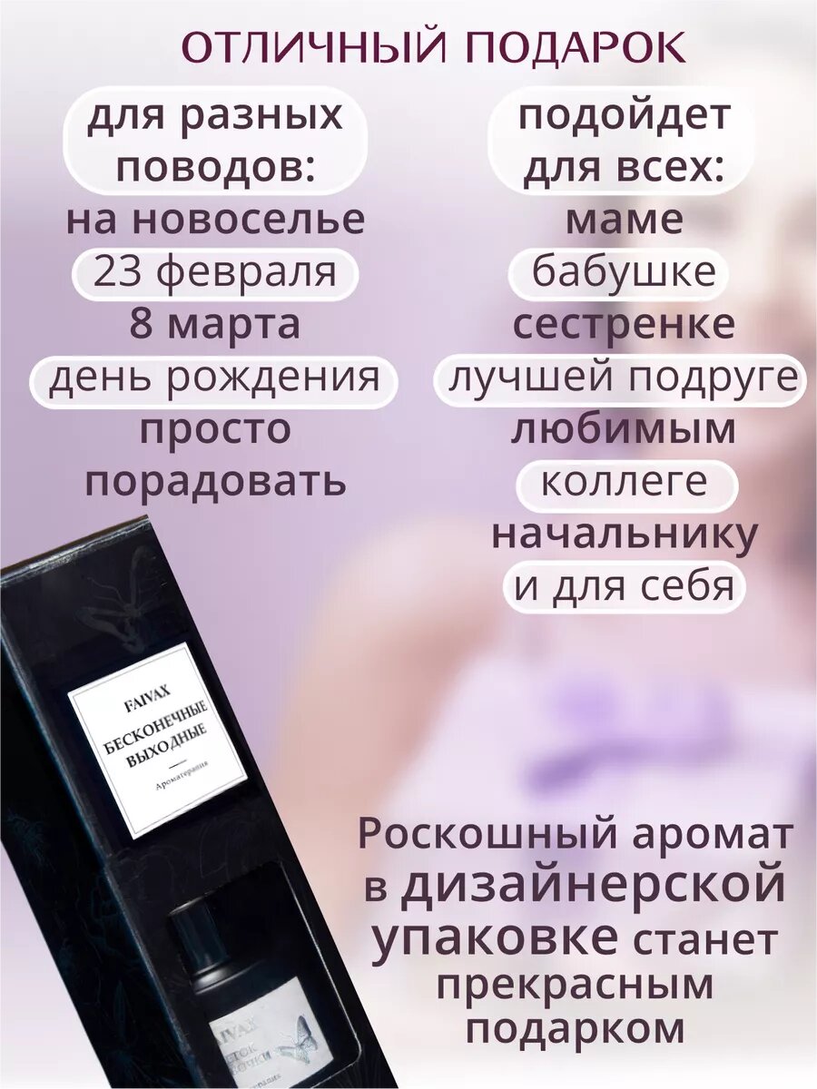 Диффузор FAIVAX "Бесконечные Выходные", с ароматом апельсина, 100мл — фото 1