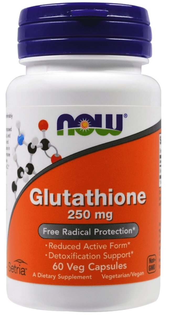NOW Foods Glutathione, Глутатион 250 мг 60 капсул