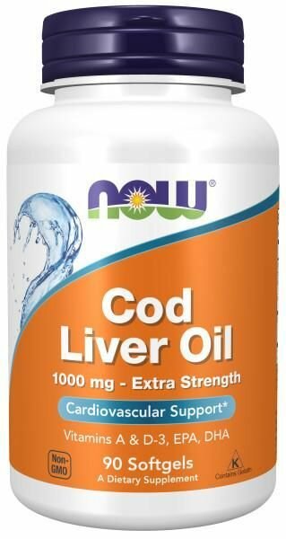 NOW COD LIVER OIL EXTRA STRENGHT (90 капс)