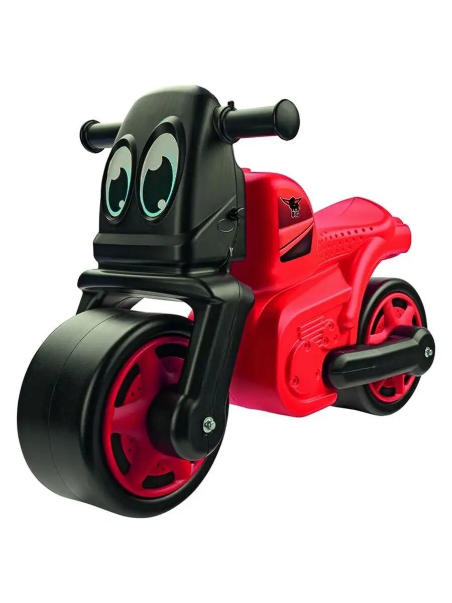 Мотоцикл-каталка пушкар BIG "Sport Bike red", пластик, нагрузка до 25 кг, красный/черный