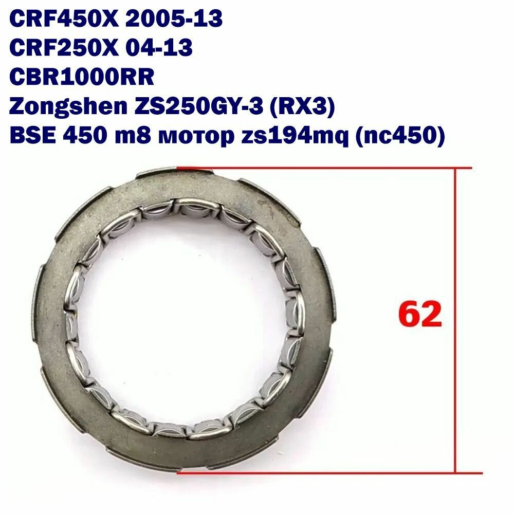 Обгонная муфта CRF250-450, CBR1000RR, Zongshen RX3, BSE 450 m8