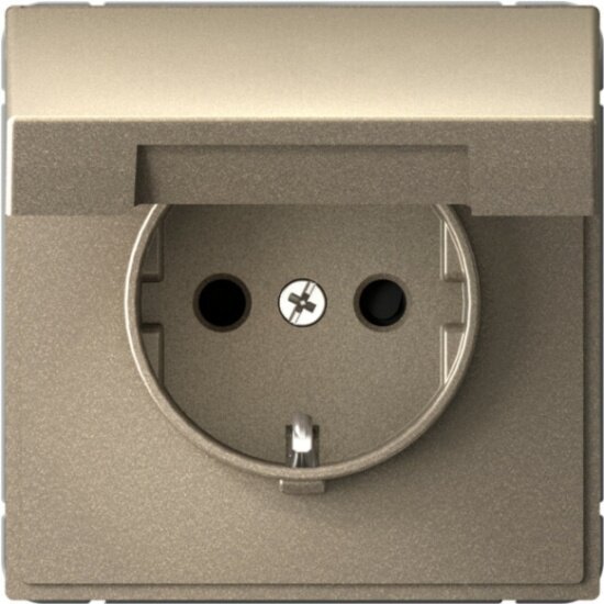 Розетка Systeme Electric (schneider Electric) ArtGallery 16А IP20 с заземл. защ. шторки с крышкой механизм шампань, GAL000546
