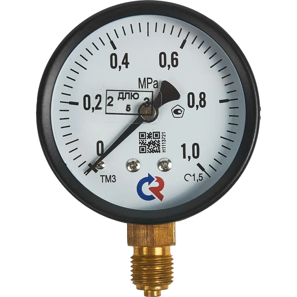 Манометр Росма ТМ-310Р, 0-10 бар, 1/4", D63мм, боковое подключение (радиальное) 00000008920