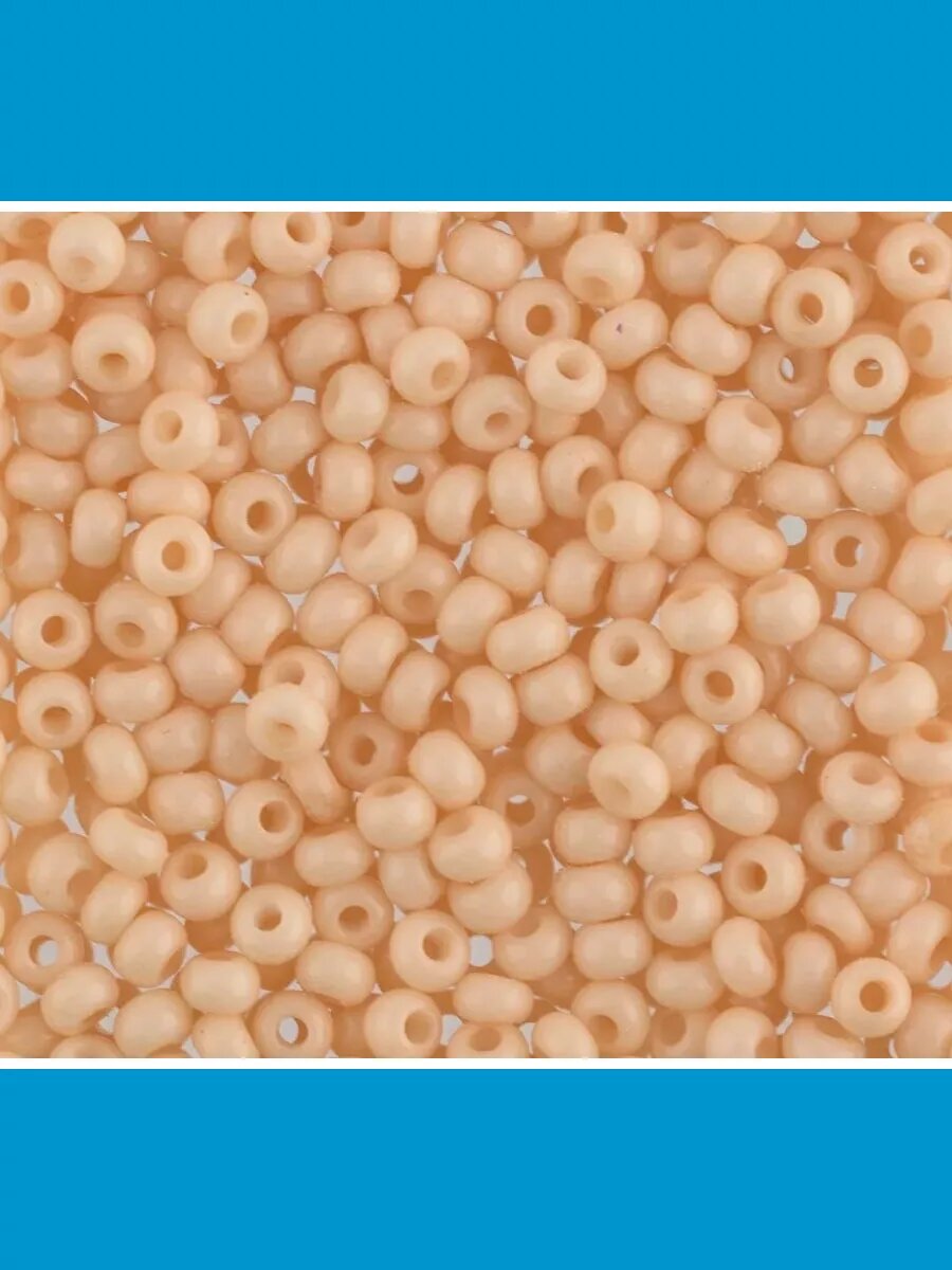 Бисер чешский Preciosa, стекло, диаметр 2.3 мм, калиброванный, сливочный