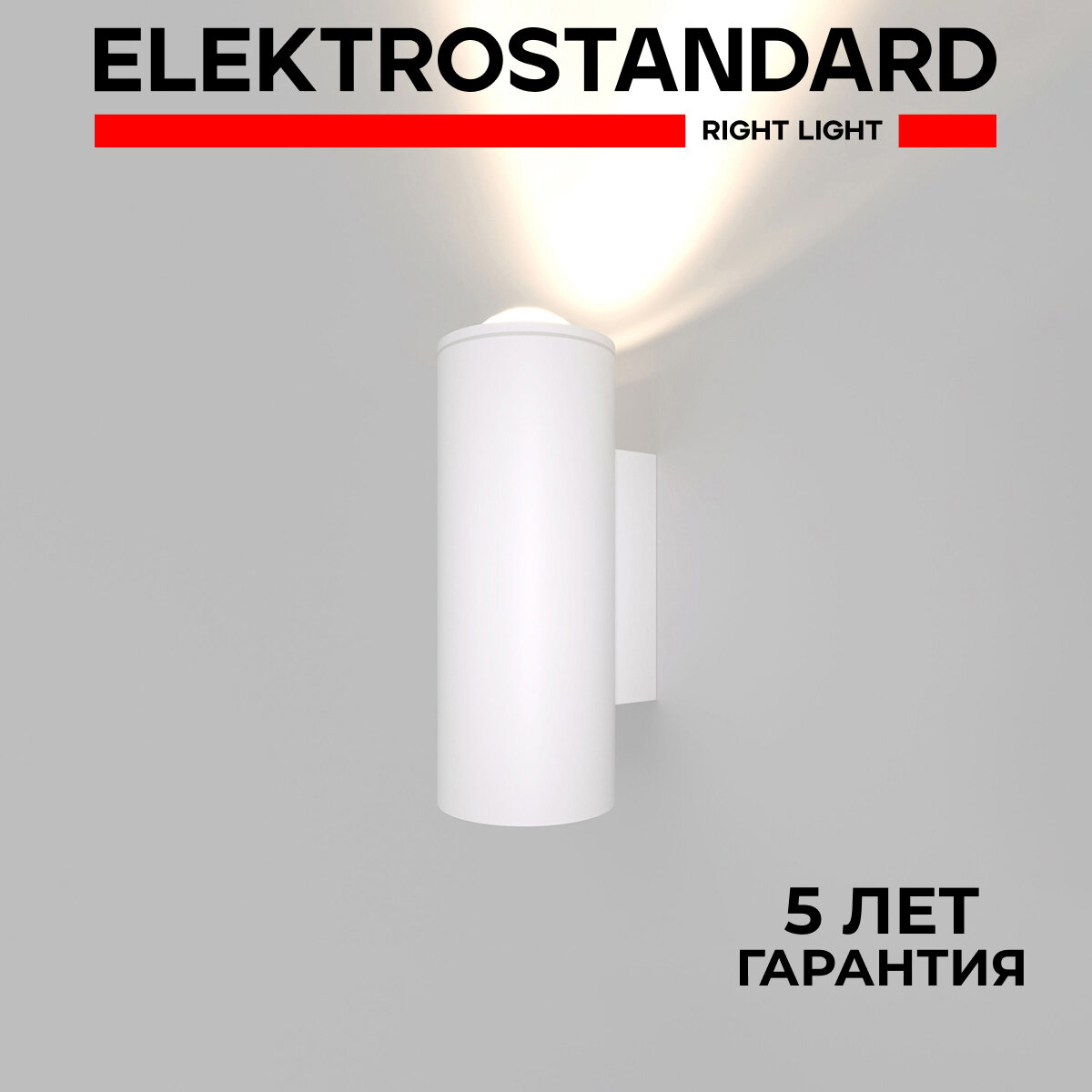 Уличный настенный светодиодный светильник Elektrostandard Column 35138/U, 14 Вт, 4000K, цвет белый, IP54