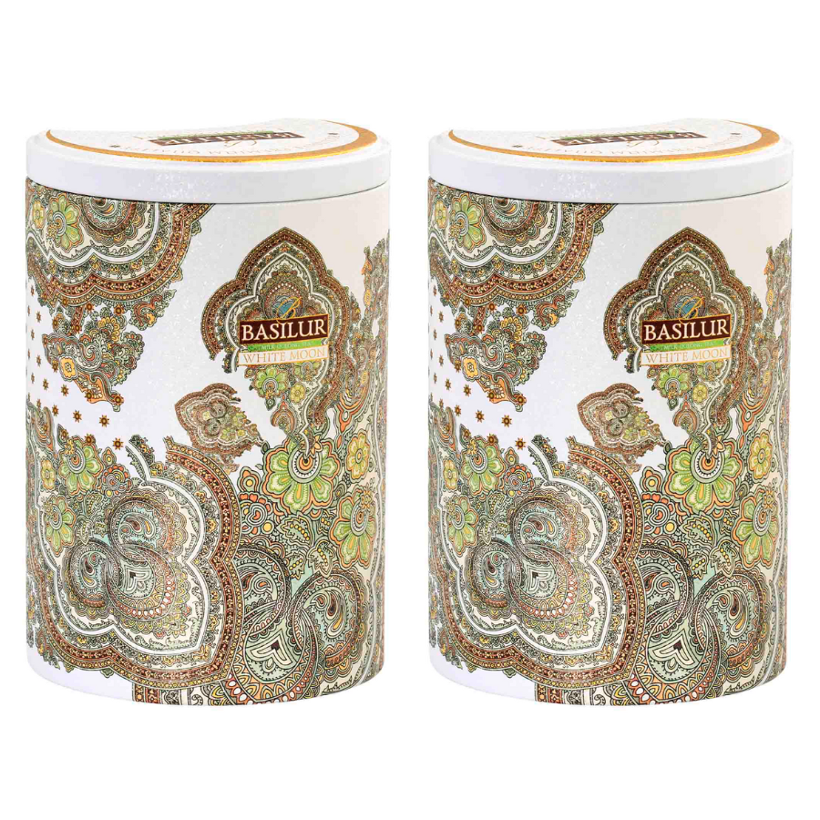 Чай зеленый Базилур Белая луна Восточная Коллекция 100 грамм, ЖБ 2 штуки