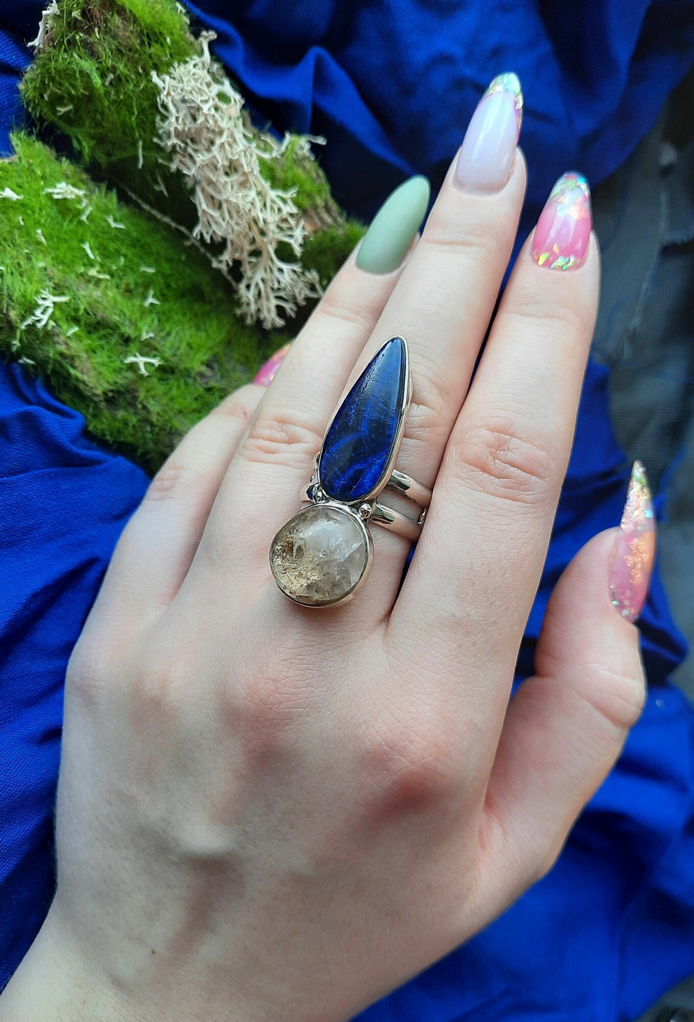 Кольцо, кварц, горный хрусталь