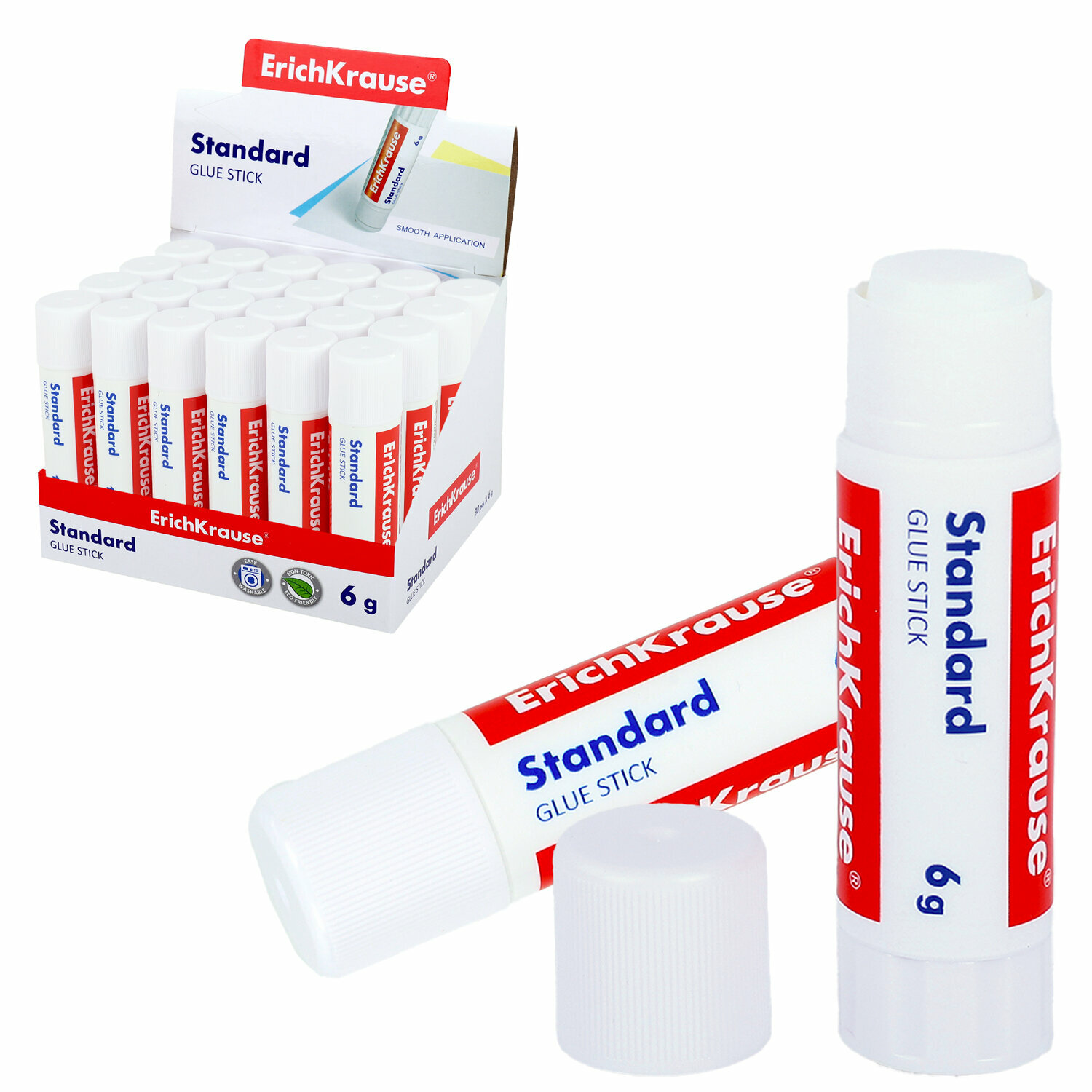 Упаковка 30 шт. Клей-карандаш ERICH KRAUSE "EasyStick", 6 г, 48029