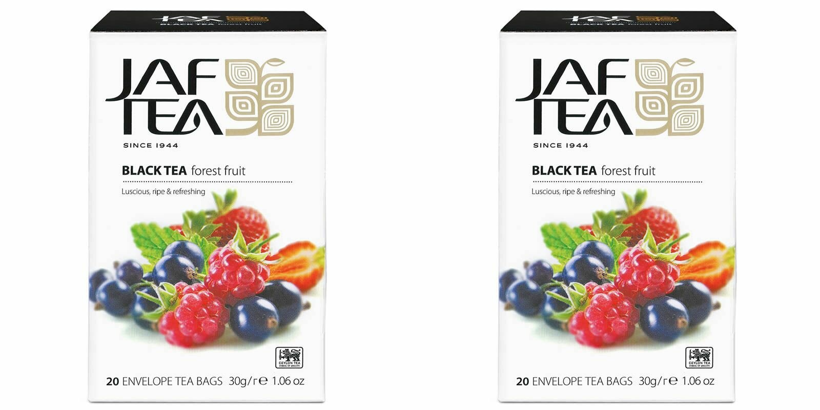 Jaf Tea Чай черный, лесные ягоды, 25 пакетиков по 1,5 грамма, 2 уп