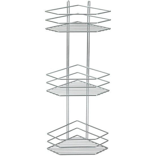 Полка Rosenberg для ванной 3-х ярусная, угловая, трапеция.-RUS-385333