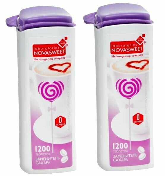 Заменитель сахара Novasweet в таблетках, 1200 шт*2упаковки
