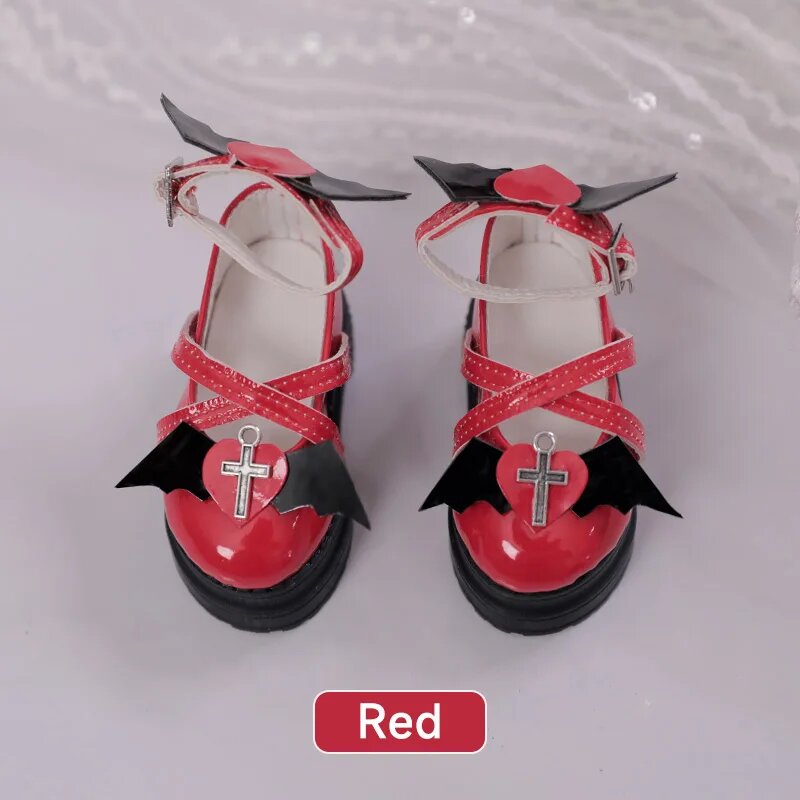 Красные ботинки для кукол BJD 1/4 с крыльями