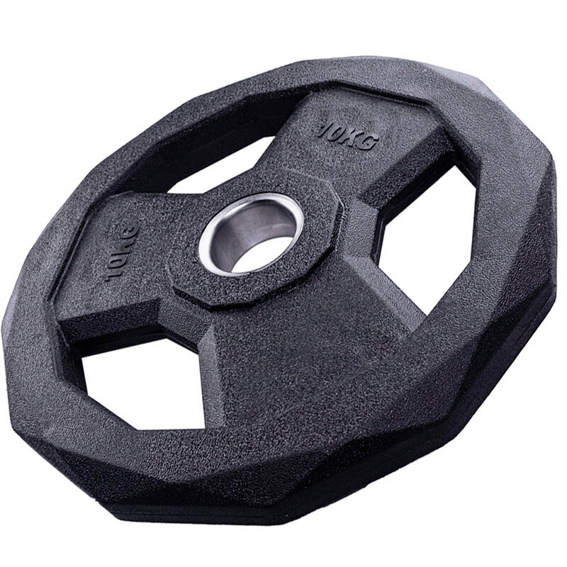 Диск обрезиненный с 3-мя хватами Voitto V-301 10 кг, черный (d51)