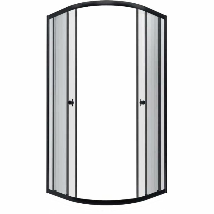 Душевой уголок Тритон (Triton) Альфа-Блэк 900х900х1850 мм, прозрачный 4 мм, профиль черный (Щ0000054224) (1 место)