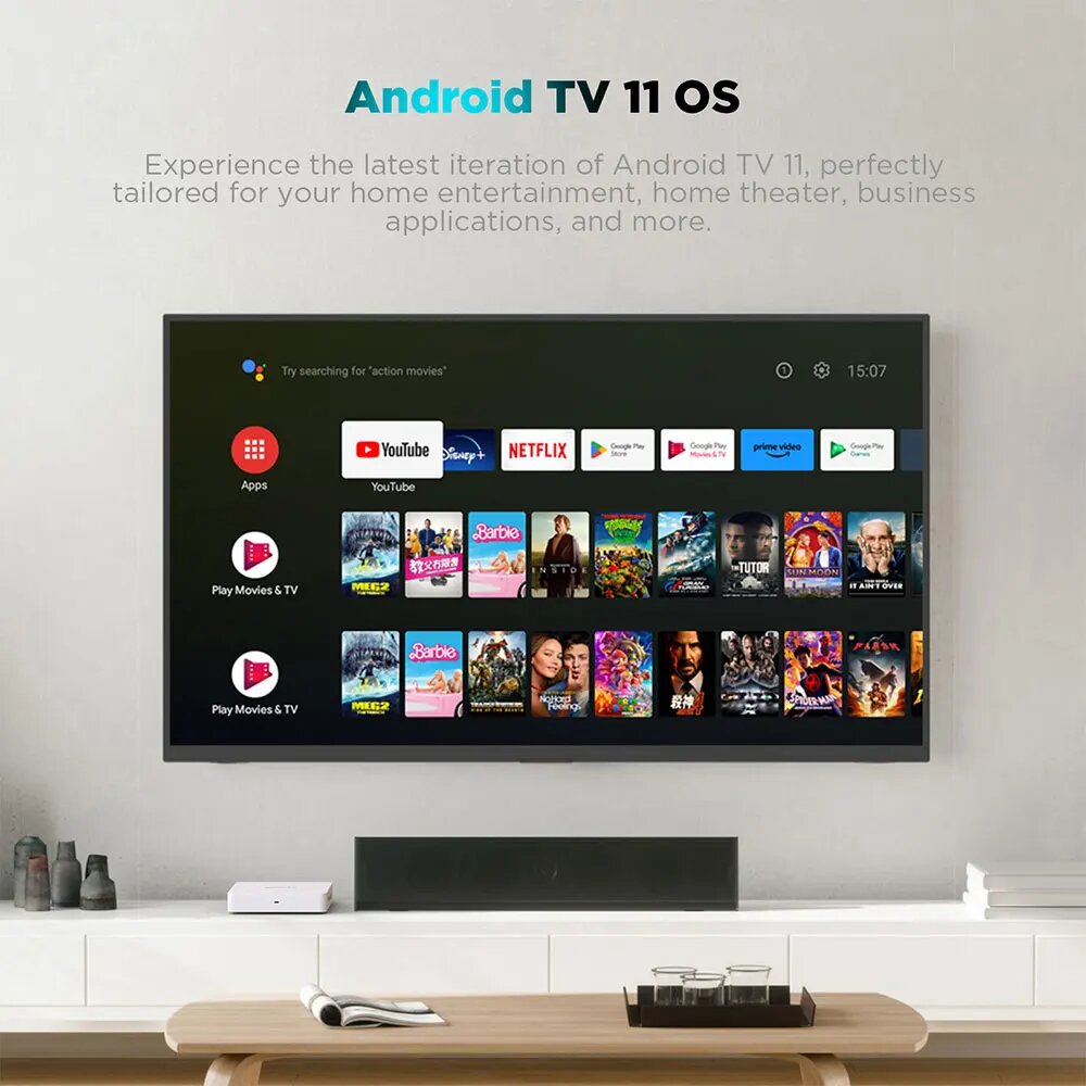 ТВ-приставка KICKPI KP1 На Android 12, Amlogic S905Y4, Четырехъядерный Процессор, 2 ГБ ОЗУ, 32 ГБ Памяти, Поддержка AV1, 1080P — фото 1