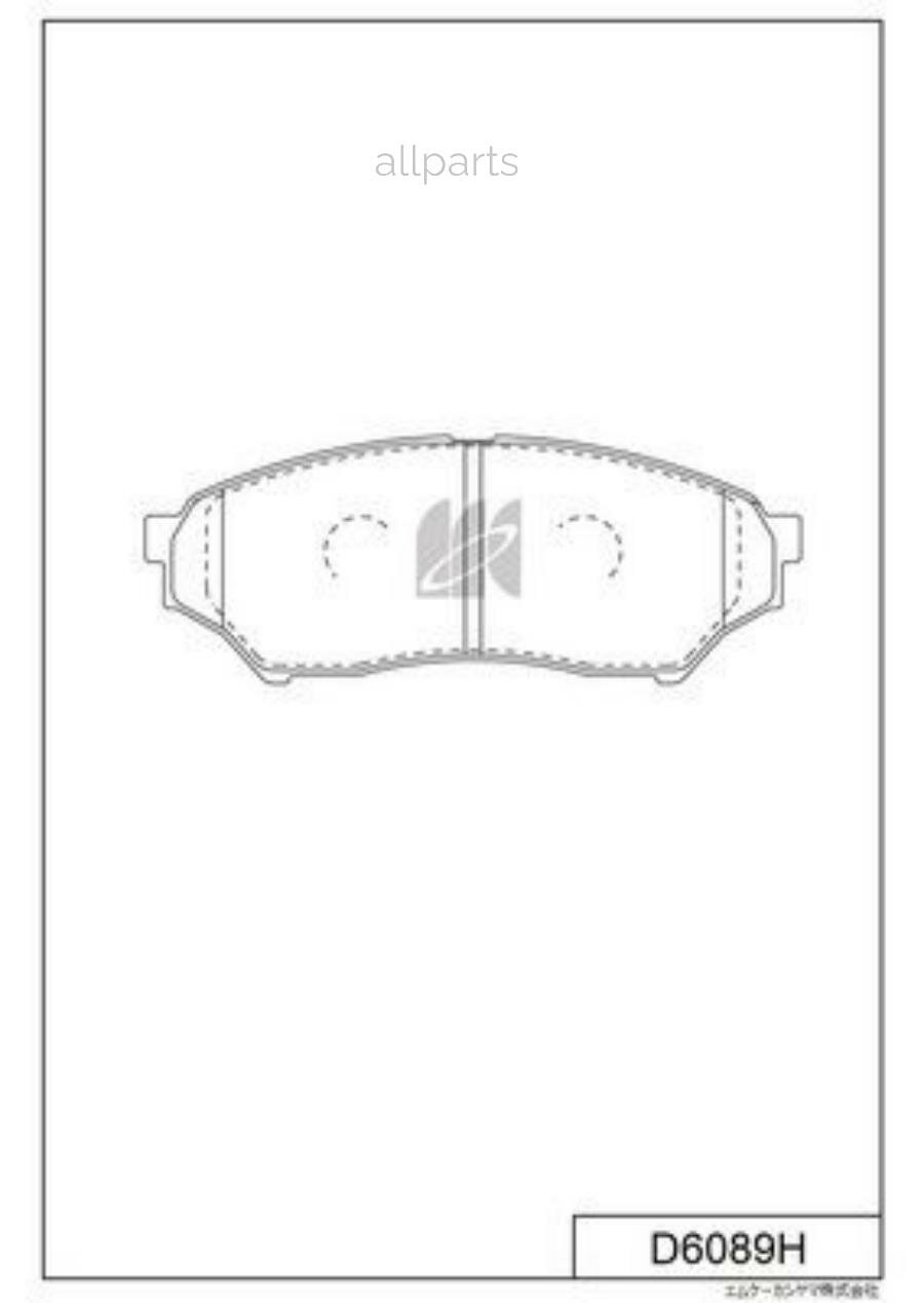 KASHIYAMA D6089H Колодки тормозные дисковые + противоскрипные пластины MITSUBISHI
