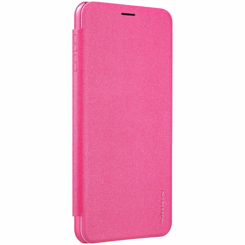 Противоударный чехол-книжка Nillkin Sparkle для iPhone XS MAX Pink (розовый)