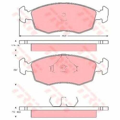 Колодки тормозные LUCAS TRW GDB371 для Ford Escort IV, V, VI, VII, Scorpio I, Sierra