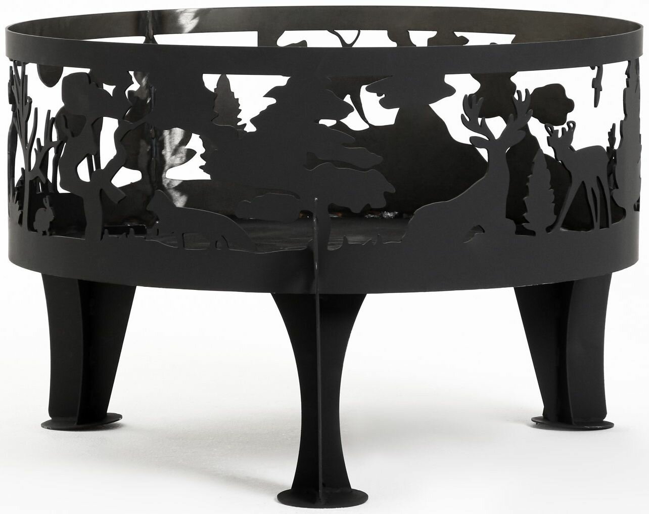 Очаг для костра "Лес", костровая чаша, для приготовления еды на даче, толщина металла 3 мм, 70х70х45 см