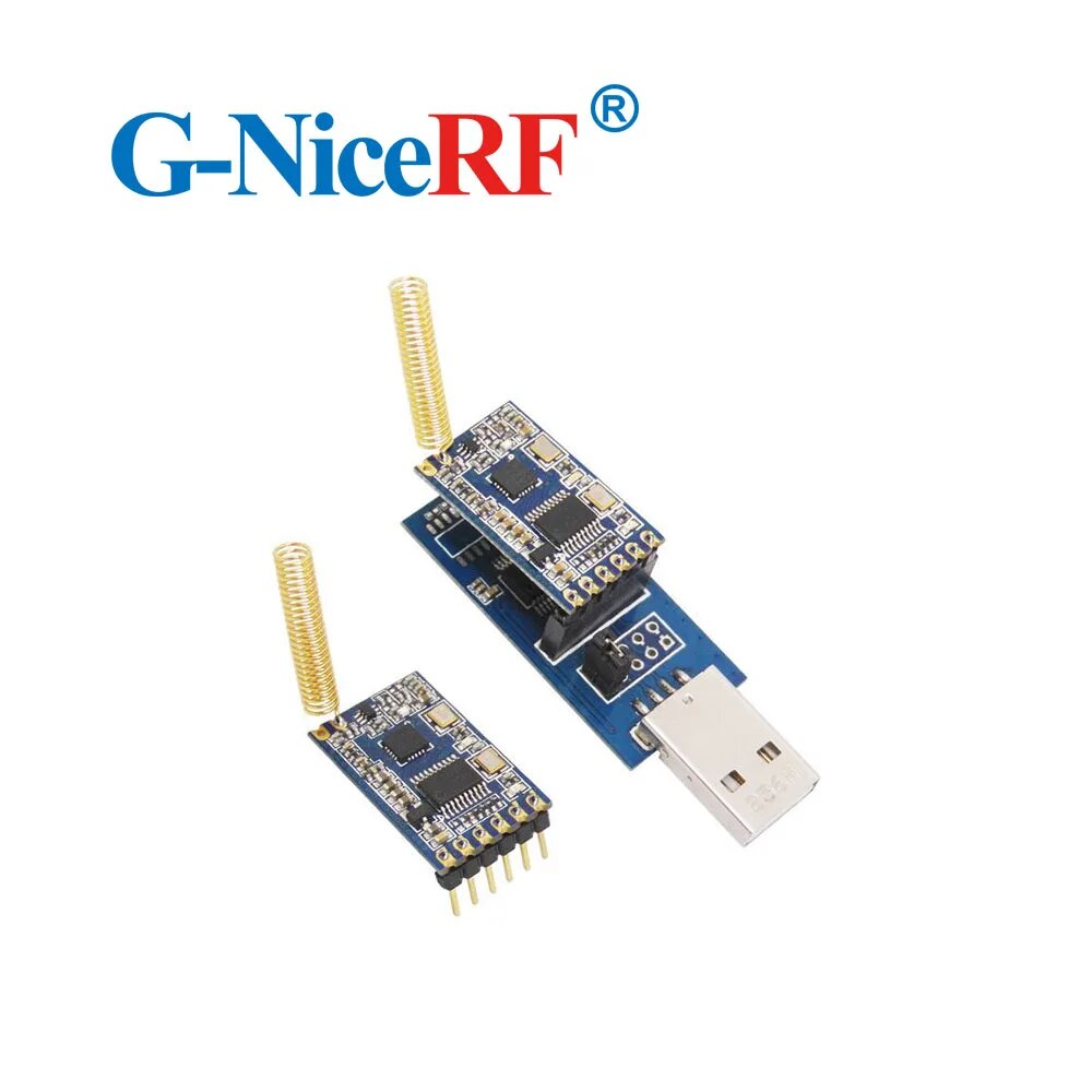 Комплект модуля радиочастотного трансивера SV610 433 МГц (1 шт. модуль радиочастотного SV610 + 1 плата USB TTL + 1 пружинная антенна)