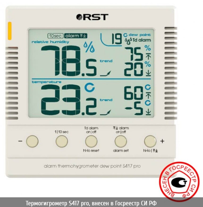 Цифровой термогигрометр RST02417