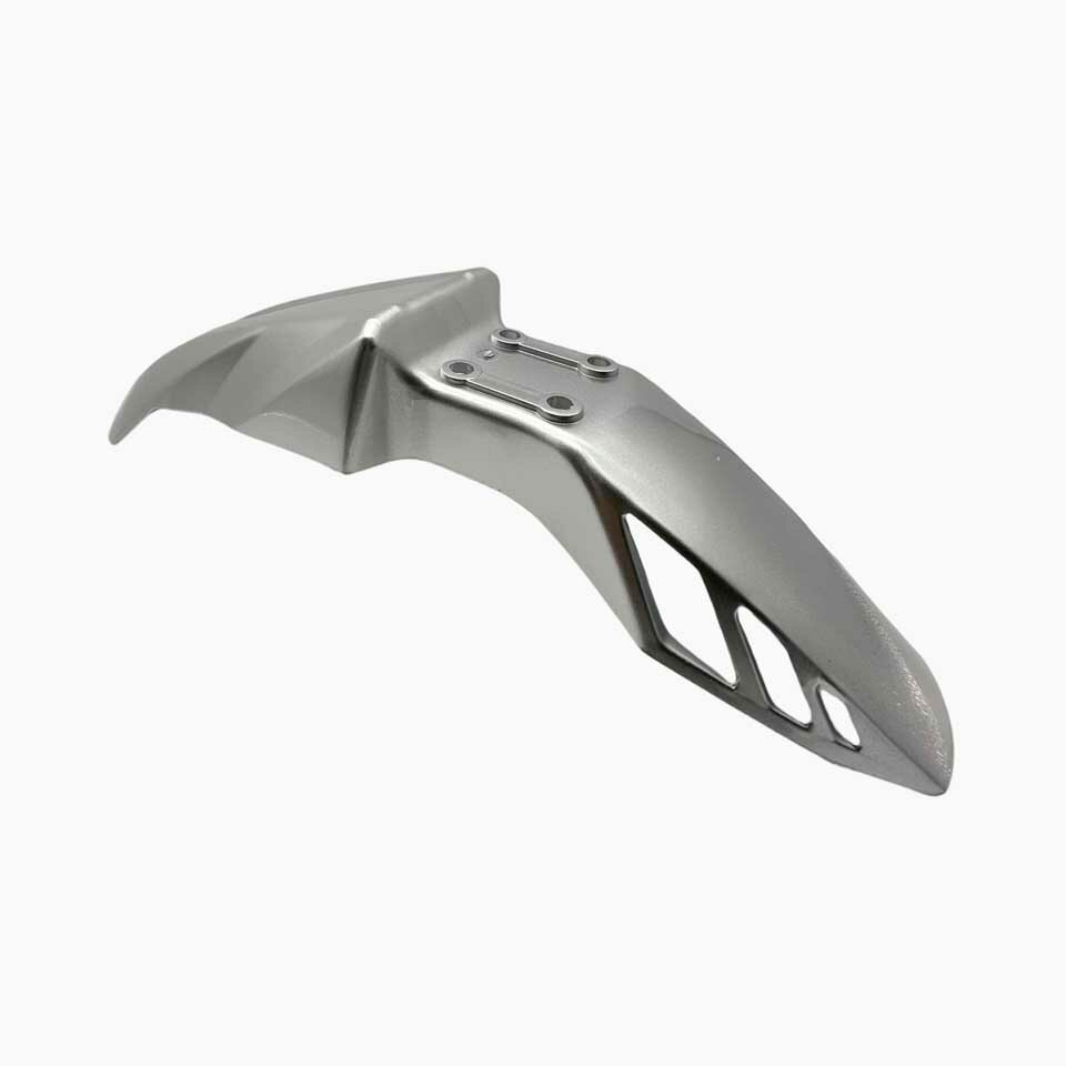 Крыло переднее на мопед Альфа ANDES OFFROAD (серебристое)