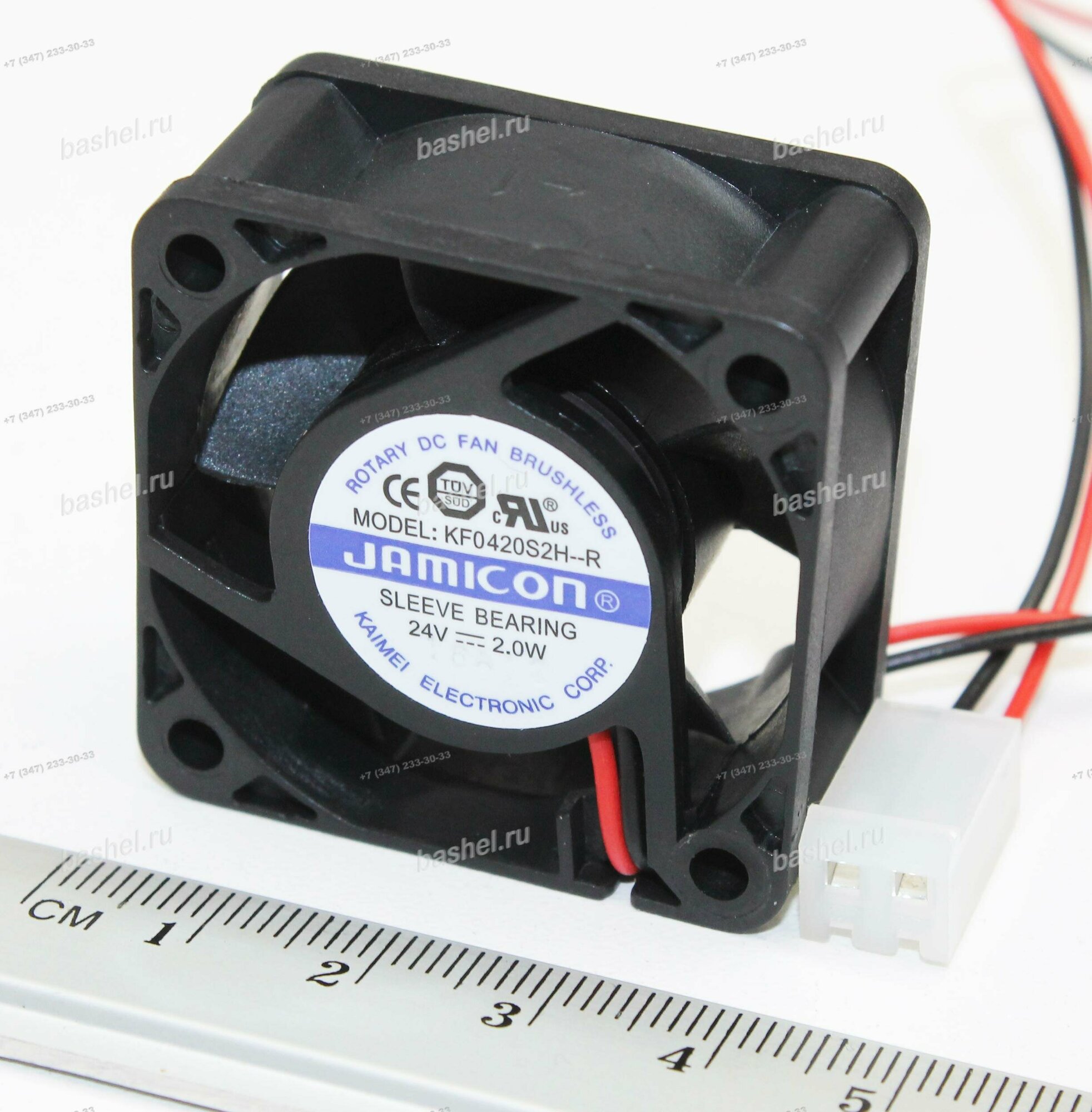 40х40х20мм, KF0420S2H, Вентилятор DC, JAMICON, 24VDC, 2W, 0.08A