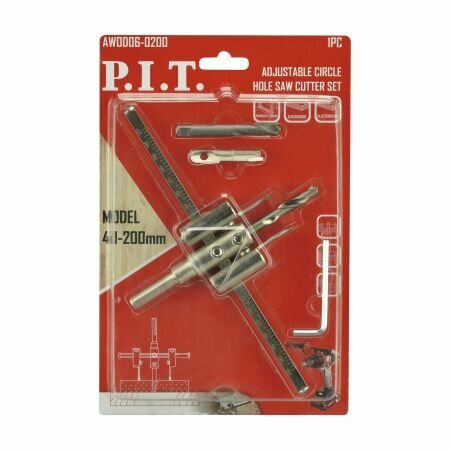 Сверло по дереву регулируемое "Балеринка" P.I.T. 40-200 мм(AWOD06-0200)