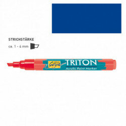 Синий ультрамарин художественный акриловый маркер "Solo Goya" Triton" 1-4 мм