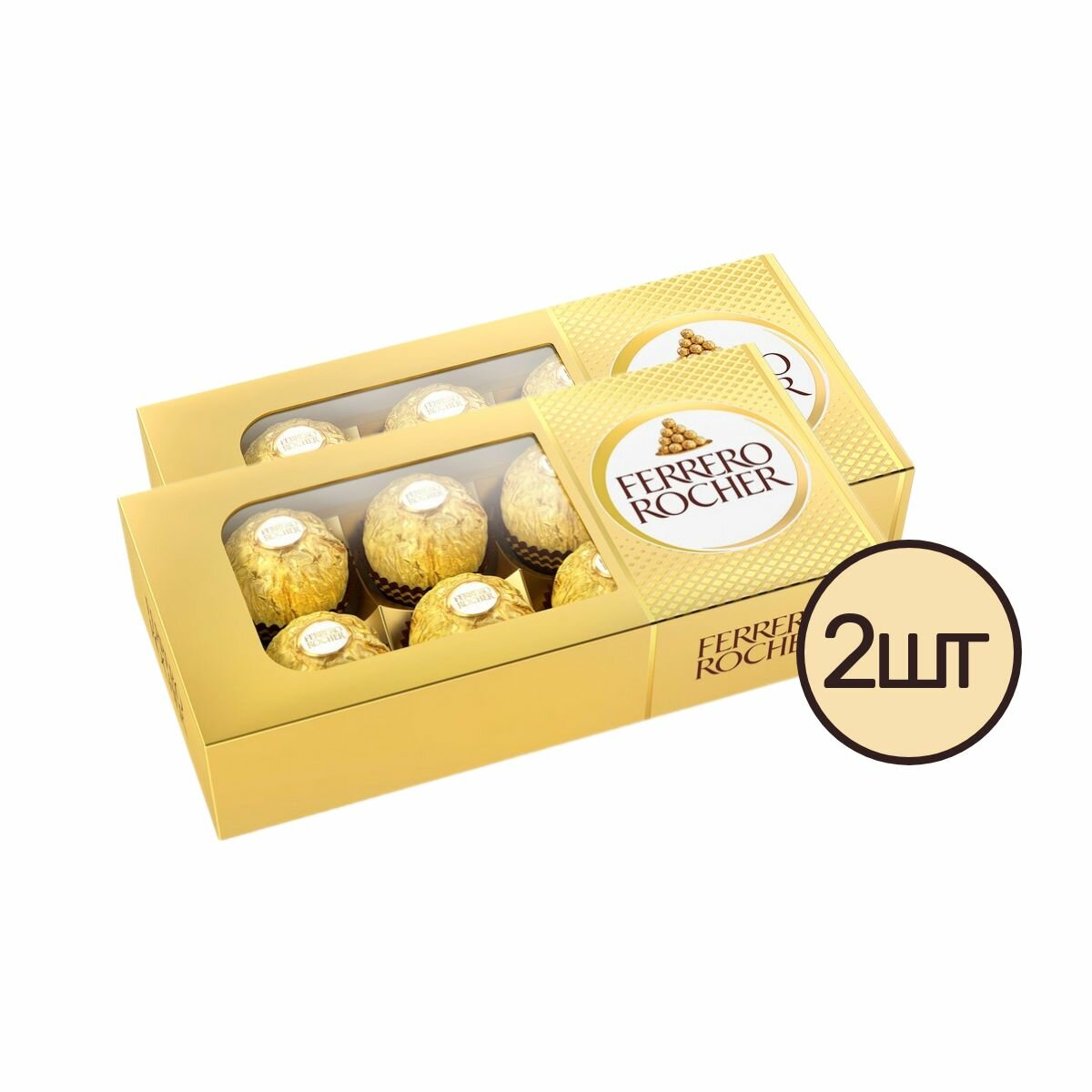 Конфеты Ferrero Rocher из молочного шоколада с лесным орехом 75 г 2 шт
