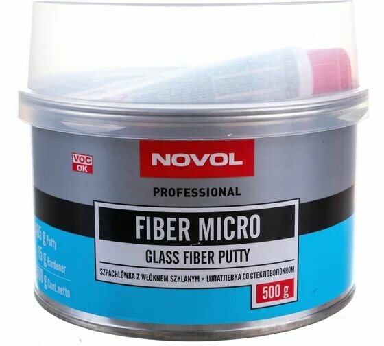 Шпатлевка Novol FIBER MICRO с коротким стекловолокном 0.5 кг X6125433