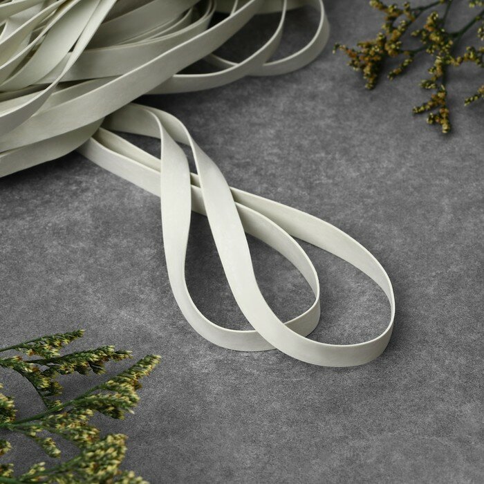 Резинка для рукоделия Арт Узор латексная, 7 мм, 50 м, белая