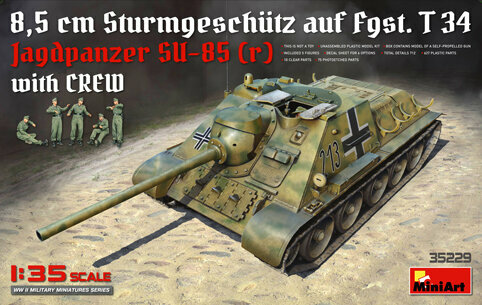 35229 Miniart Jagdpanzer SU-85(r) с экипажем Масштаб 1/35