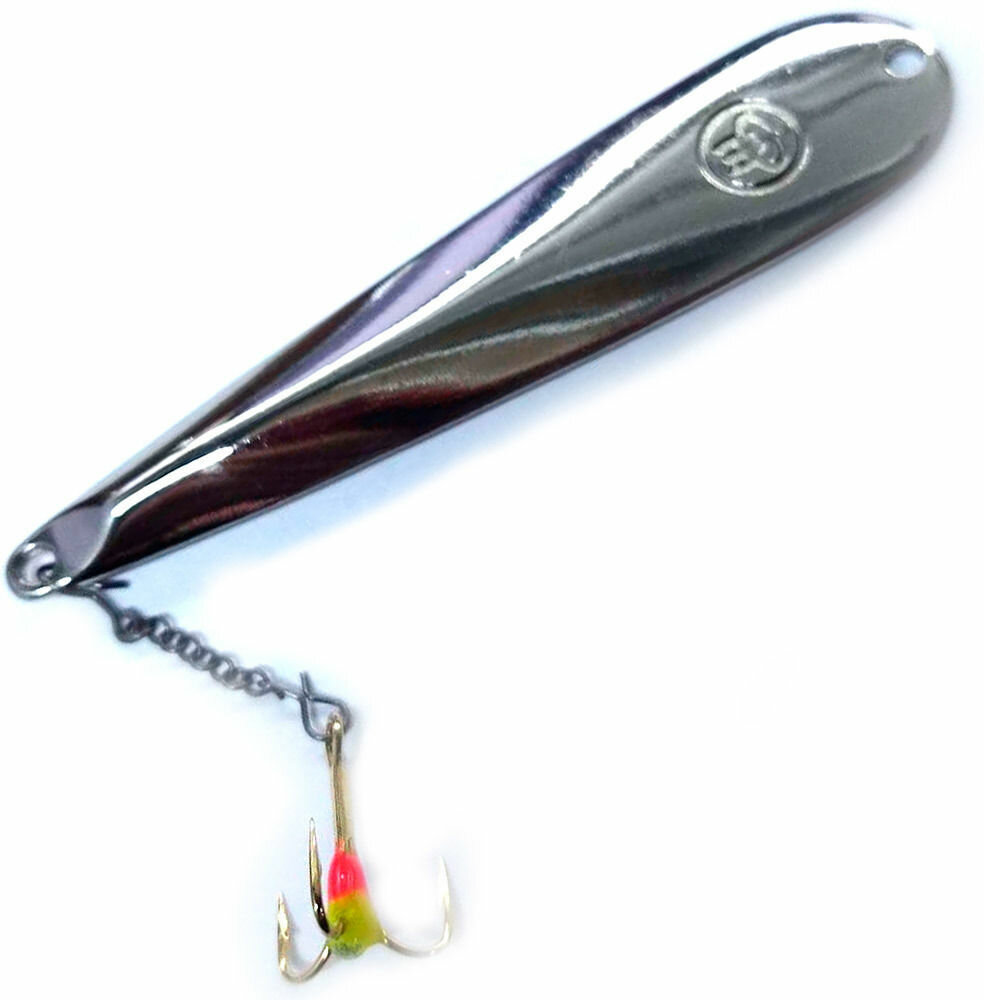 Блесна колеблющаяся NILS MASTER Snub Head зима вертикал. цепочка тройник с каплей 13.0г 60мм #011 S/S