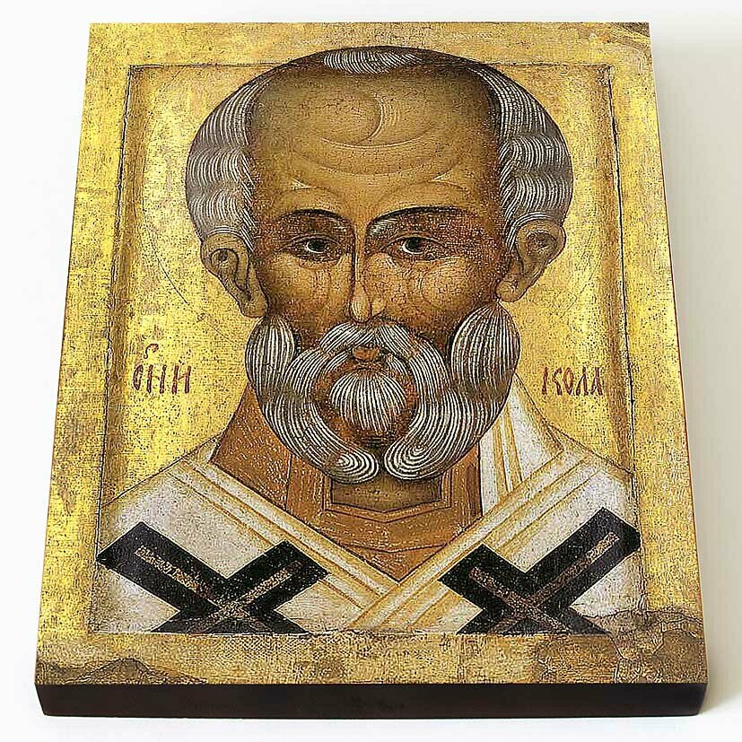 Святитель Николай Чудотворец, XVI в, икона на доске 8*10 см