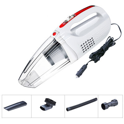 Мощный автомобильный ручной пылесос MyPads A127467 на 120W 12V системой фильтрации от прикуривателя (Белый)