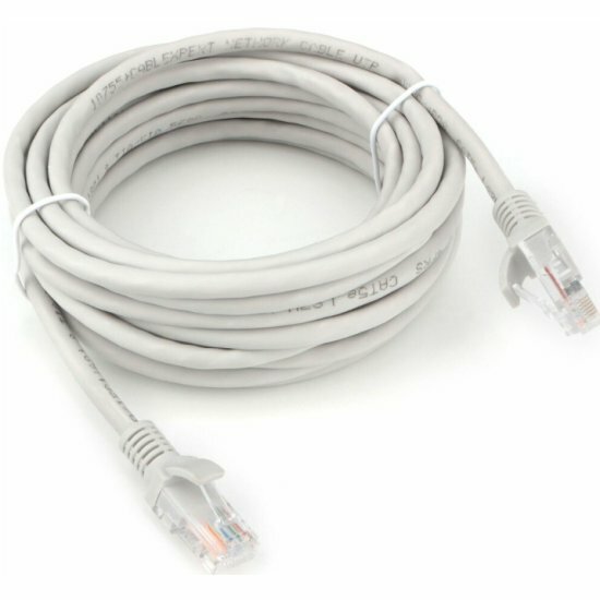 Патч-корд Cablexpert UTP кат.5e, LSZH, литой, многожильный, серый 10м