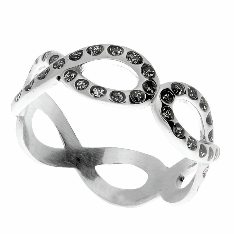 Кольцо, серебро, 925 проба, родирование, фианит