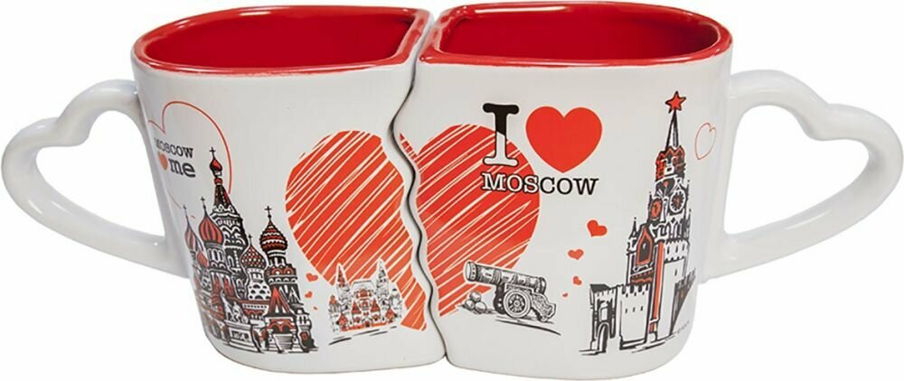 Набор больших кружек "Москва", 2 шт 300мл.