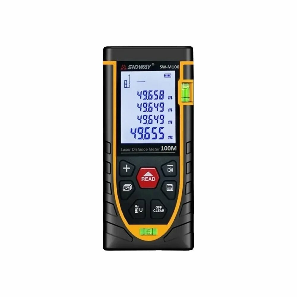 Лазерный дальномер SNDWAY SW-M100 3221, с Автоотключение в отсутствии активных