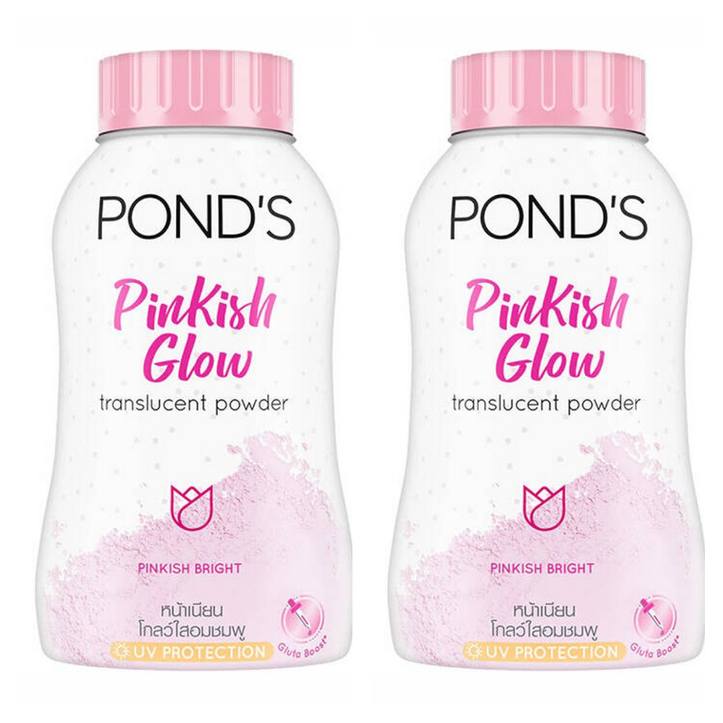 Рассыпчатая матирующая пудра для лица Pond's легкая парфюмированная Pinkish Glow Translucen, 50 г, 2 шт