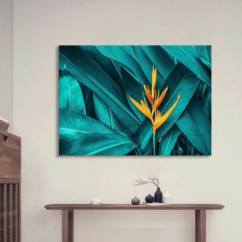 Картина "Тропические листья" ВсеКартины. Тут, на подрамнике, холст, дерево