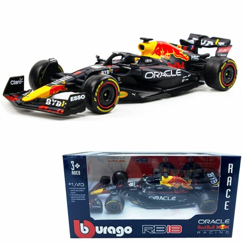 Модели гоночных машин в масштабе 1:43: Mercedes W14, Red Bull RB19, Ferrari SF23, Alpine A523, Alfa C43 для статического моделирования и симуляции гонок из литьевого сплава.