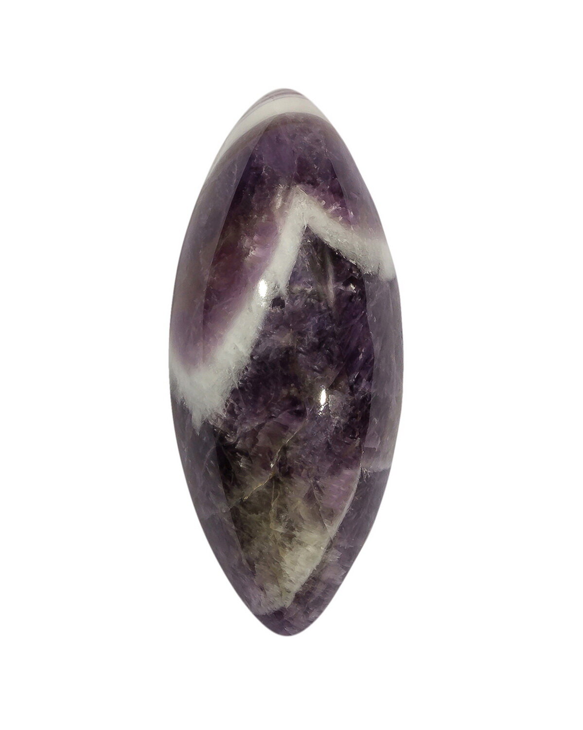 Кабошон из минерала Аметист, натуральный камень, размер: 41х17х9 мм.