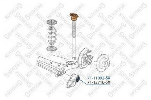 Сайлентблок задней балки vw golf bora seat toledo Stellox 71-11092-SX Vag: 6R0501541A 1J0501541B 1J0501541C 6R0501541B