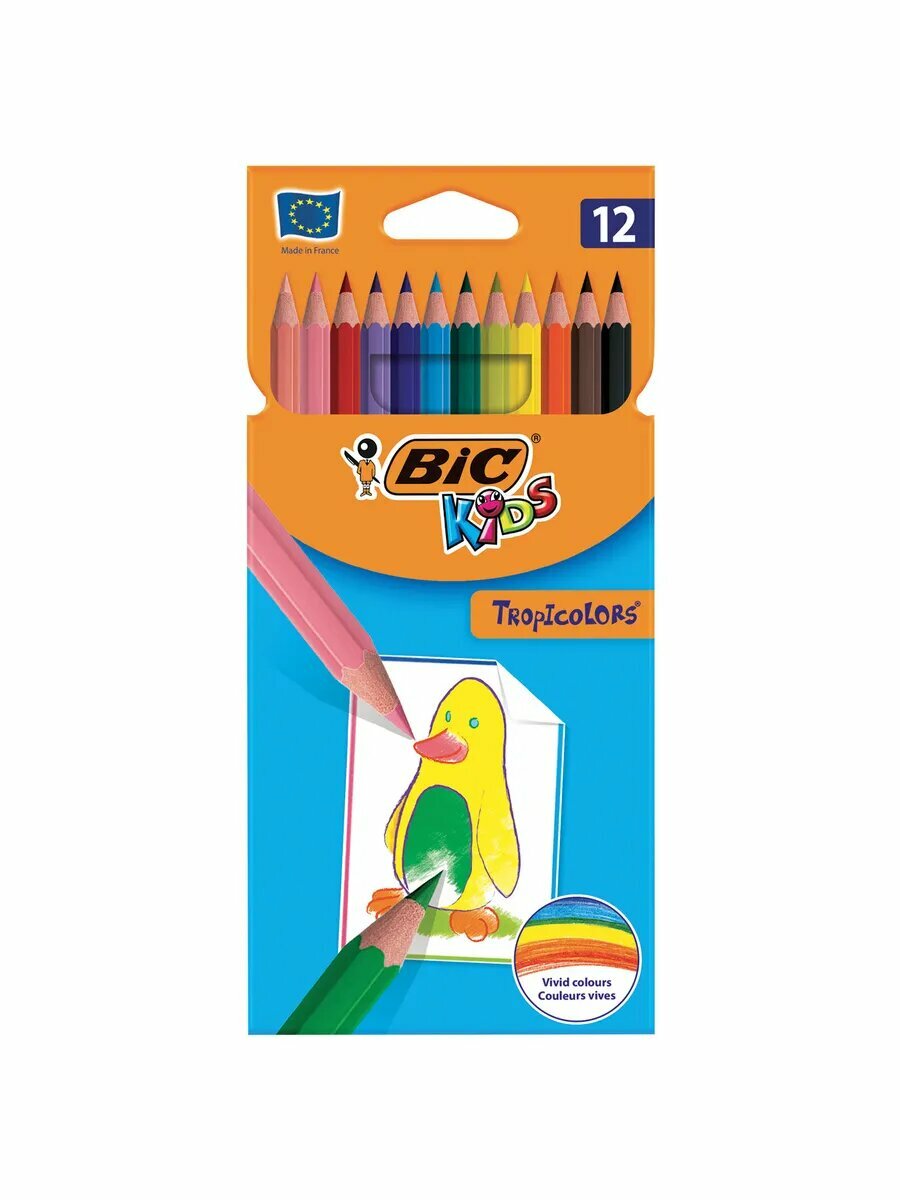 Карандаши цветные шестигранные 12 цветов