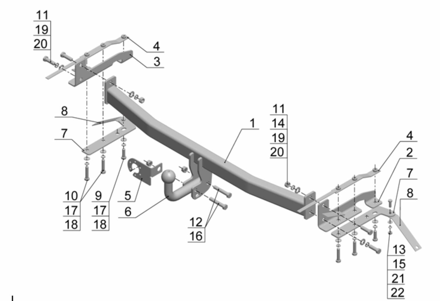 Фаркоп AvtoS для TOYOTA COROLLA E12 (2002-2007) с универсальной электрикой и сертификатом в комплекте, арт.(TY 33+electr)