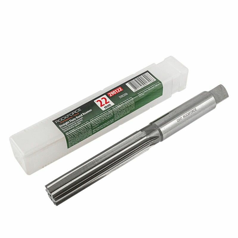 Развертка ручная (прямая) 22мм Profi, в пластиковом футляре ROCKFORCE